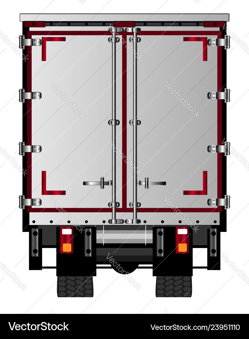 Lorry Rear Doors View Royalty Free Vector Image