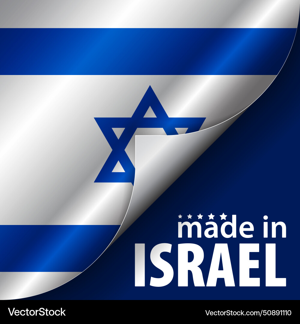 Made in israel graphic and label Royalty Free Vector Image