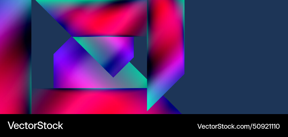 Neon colorful geometric shapes Royalty Free Vector Image