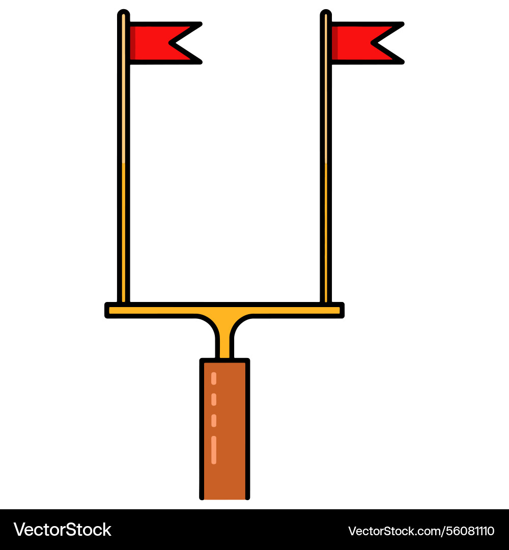 Rugby goal post icon simple and clean design Vector Image