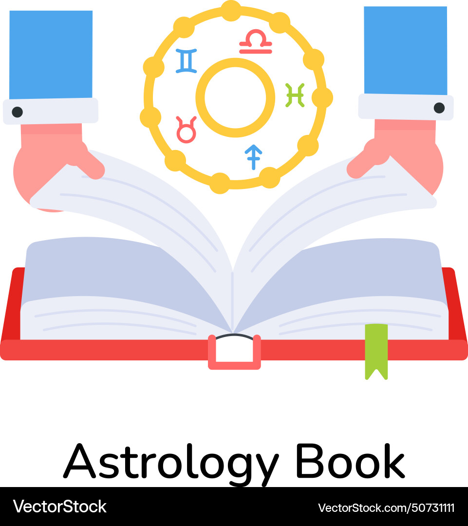 Astrology book Royalty Free Vector Image - VectorStock