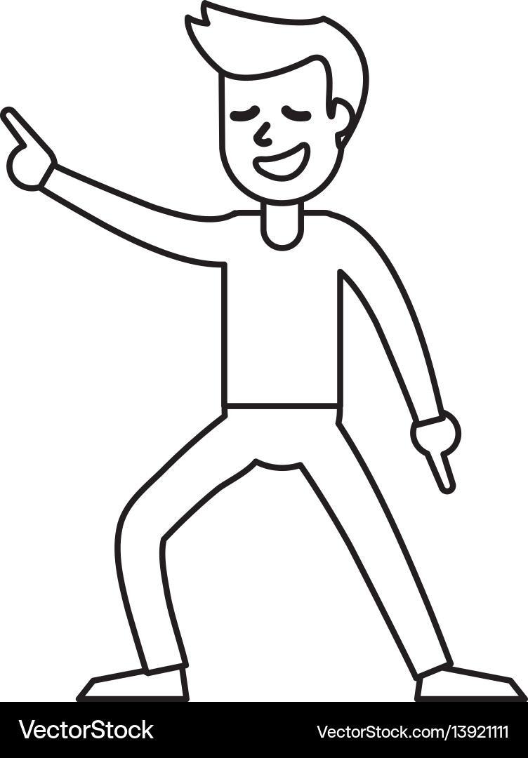 cartoon dancing man