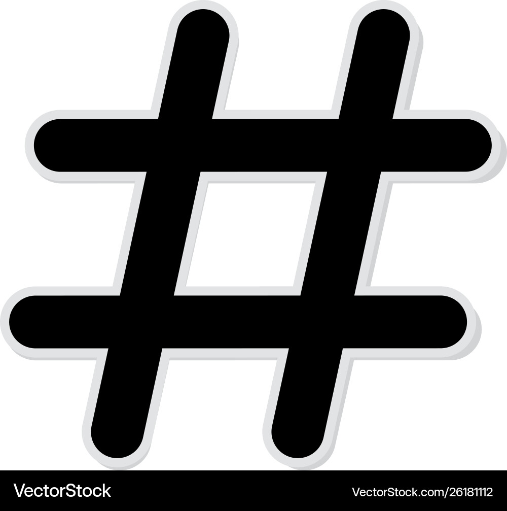 Abstract cartoon sticker Royalty Free Vector Image