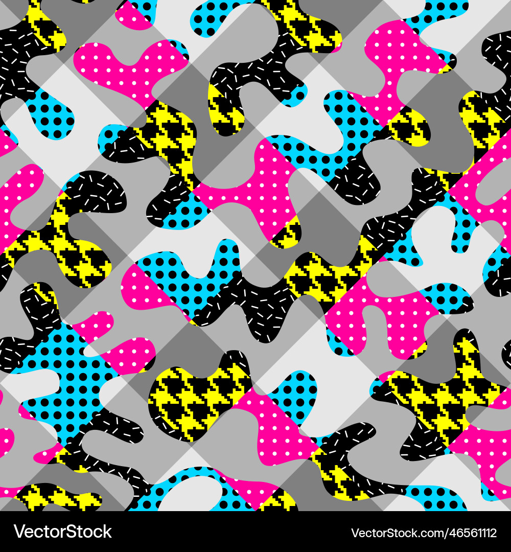 Abstract geometric pop srt style pattern Vector Image