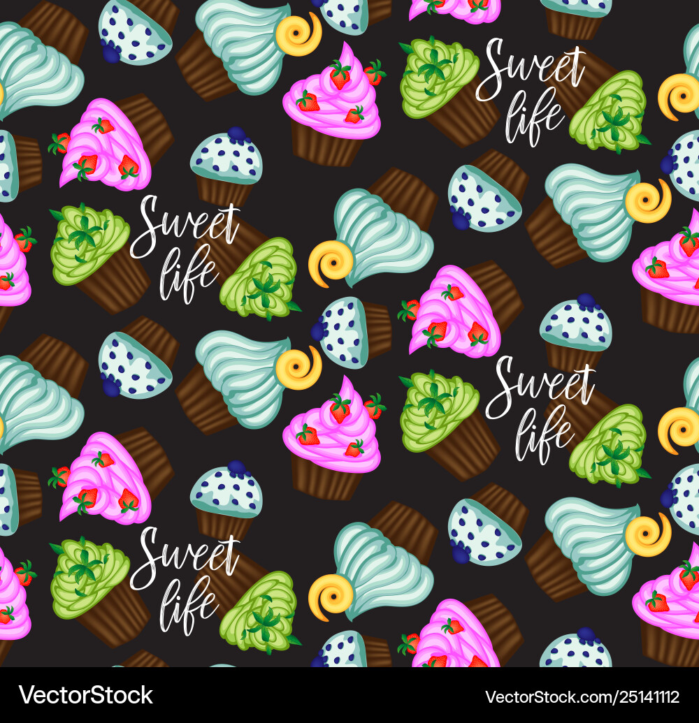 Cakes sweets inscription lettering template Vector Image