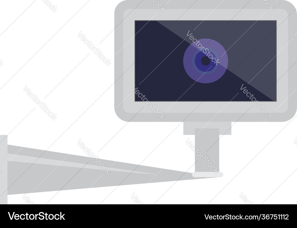 Cctv camera on white background Royalty Free Vector Image