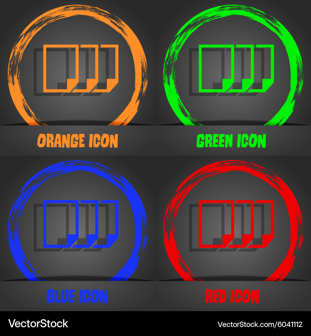 Copy file sign icon duplicate document symbol Vector Image