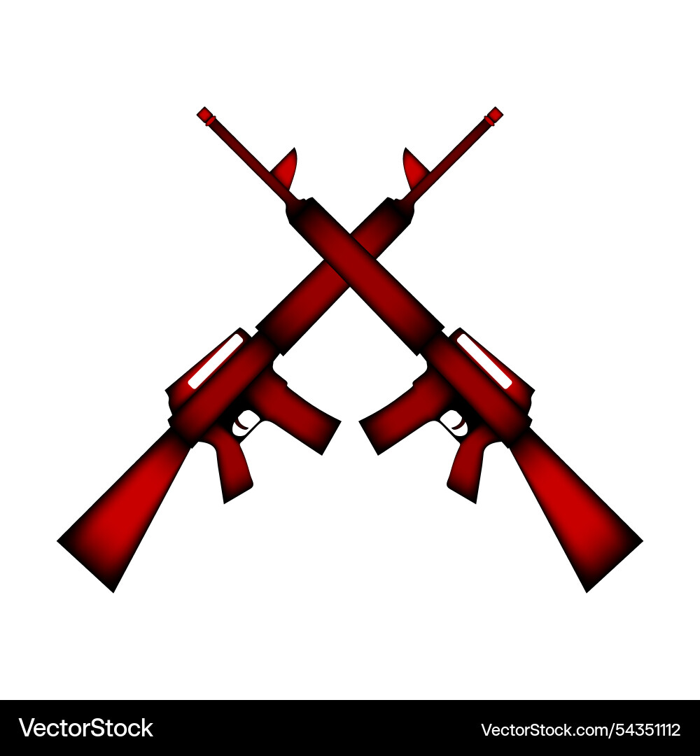 Crossed rifles icon Royalty Free Vector Image - VectorStock