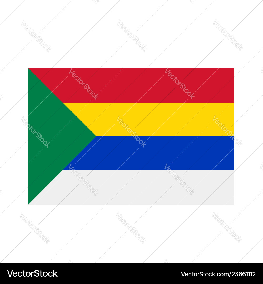 Druze religion flag insignia- five colors Vector Image