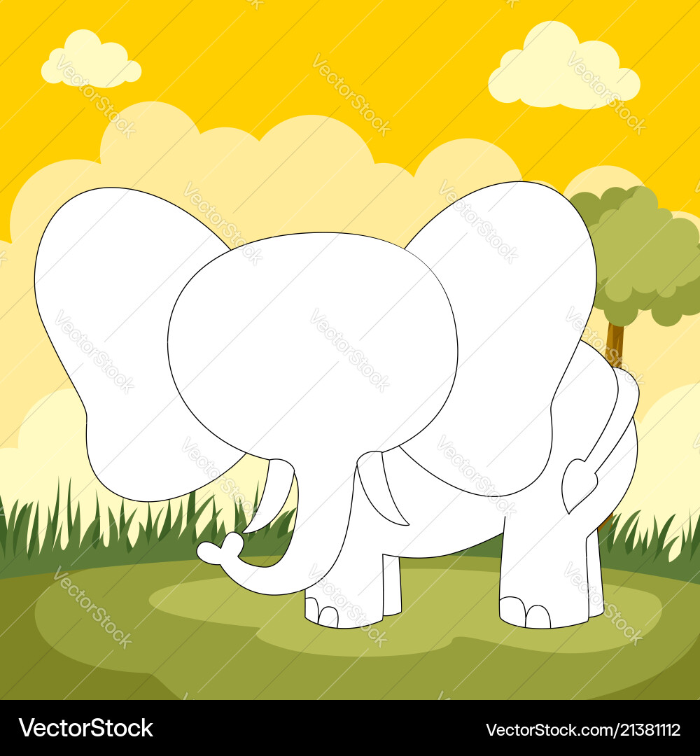 Elephant puzzle Royalty Free Vector Image - VectorStock
