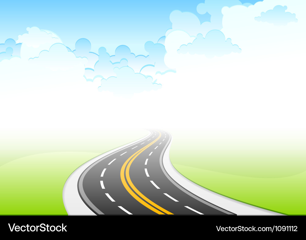 Highway Landscape Royalty Free Vector Image - VectorStock