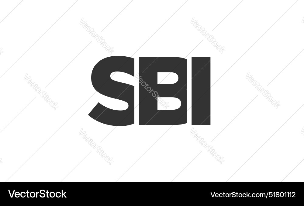 Sbi logo design template with strong and modern Vector Image