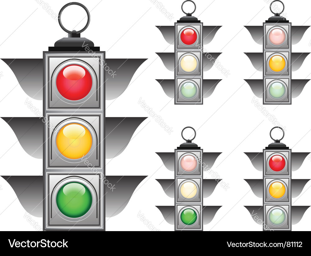 Ampelset Lizenzfreies Vektorbild - VectorStock