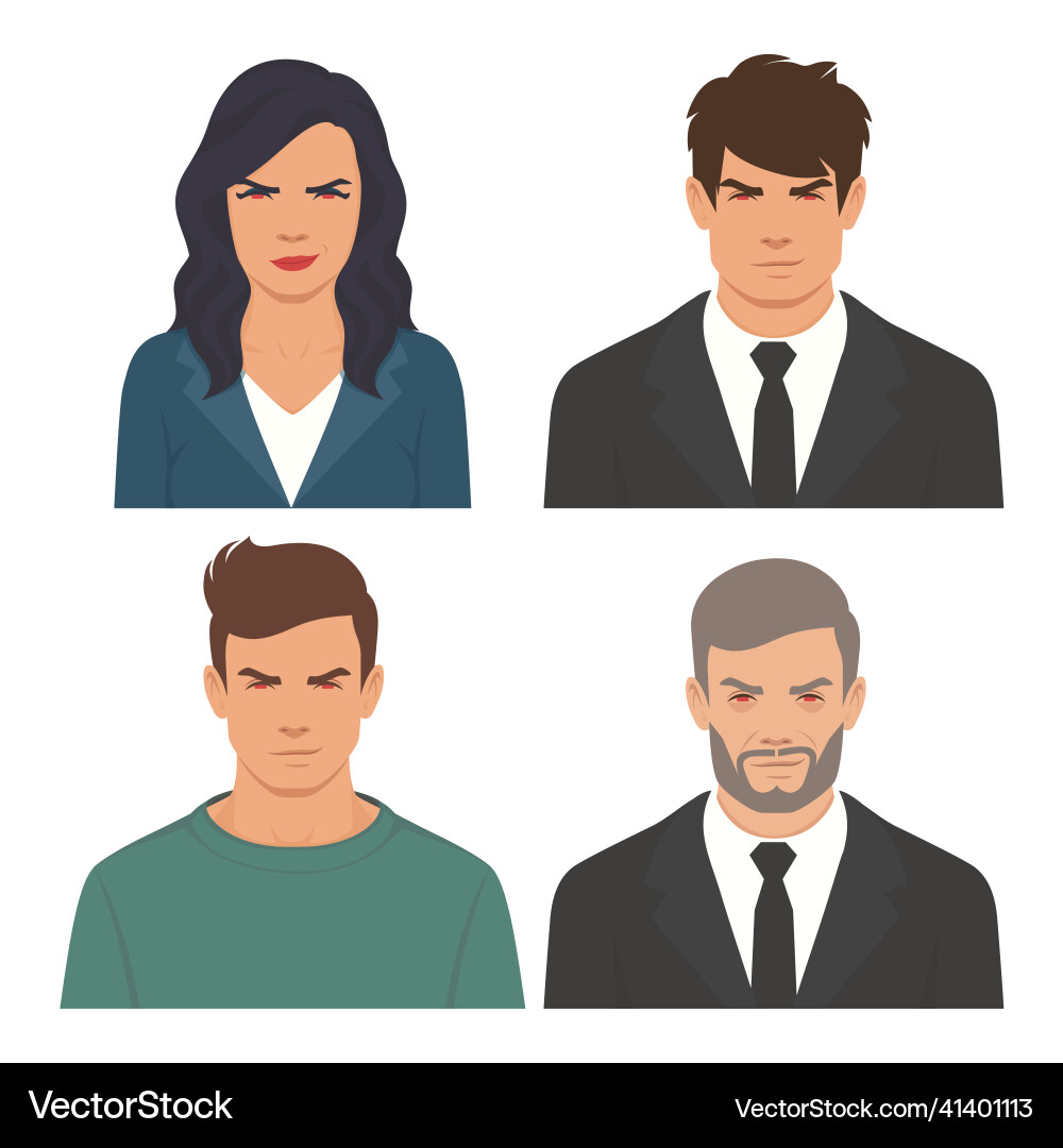 Anger the evil man expresses his negative Vector Image