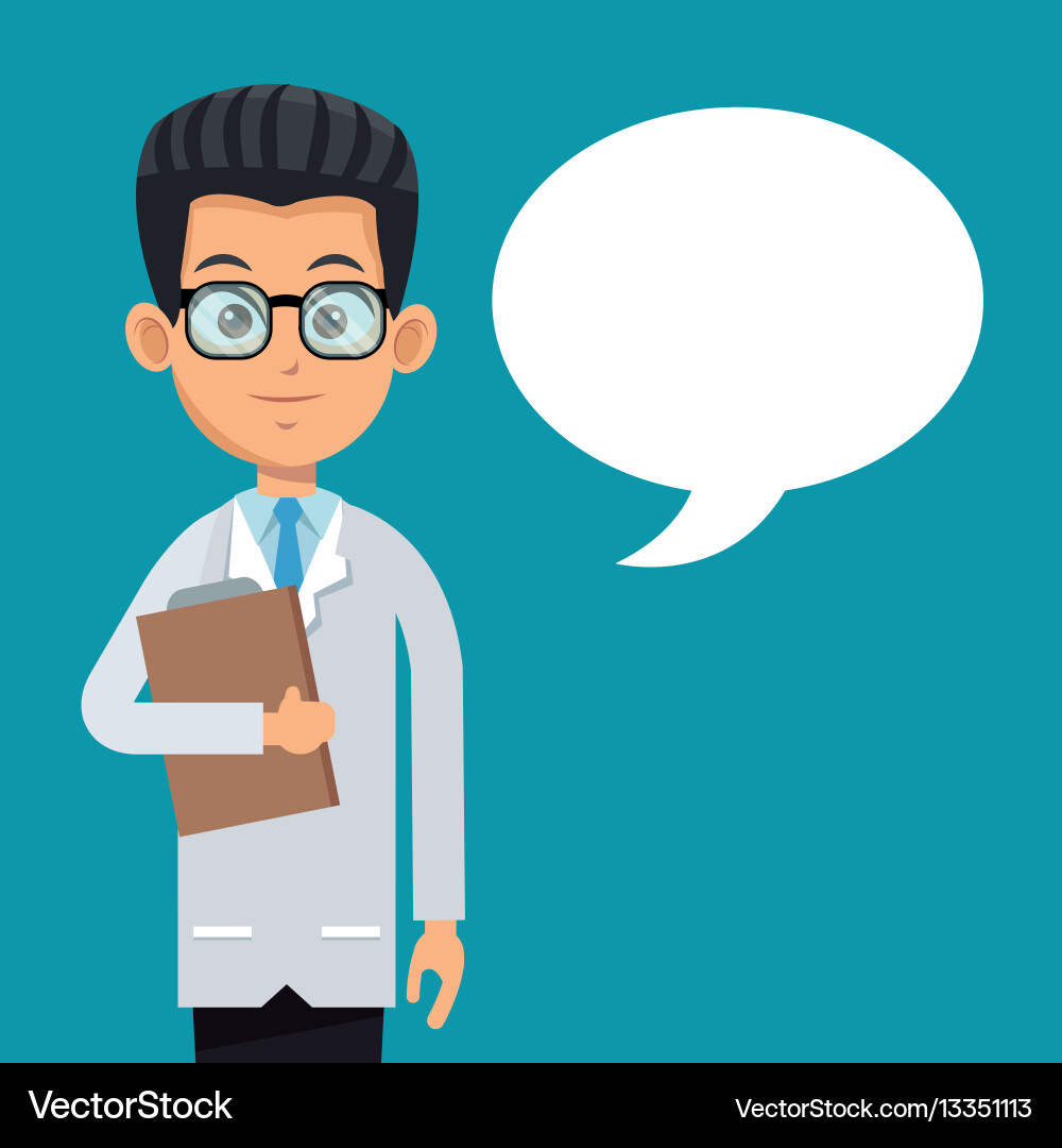Doctor professional bubble speech Royalty Free Vector Image