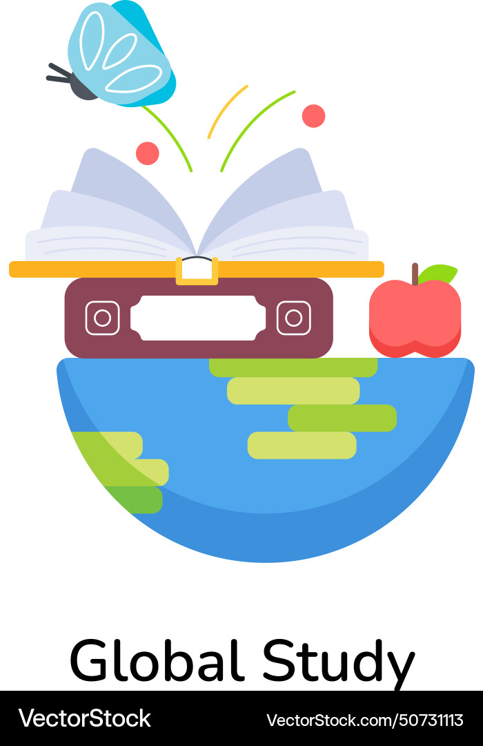 Global study Royalty Free Vector Image - VectorStock