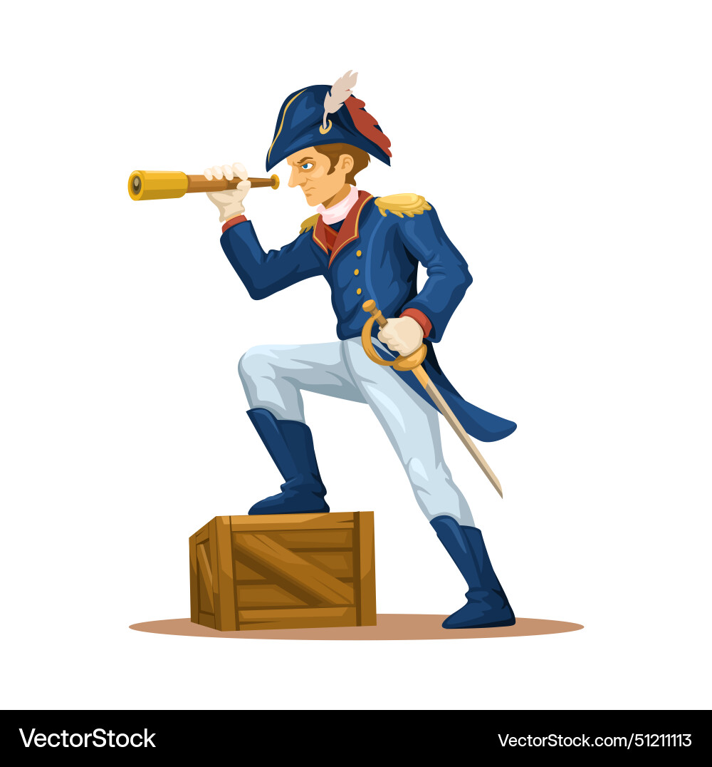 Napoleon bonaparte with binocular figure character