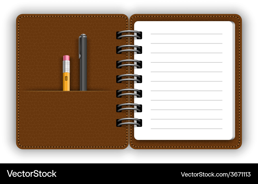 Open notepad Royalty Free Vector Image - VectorStock