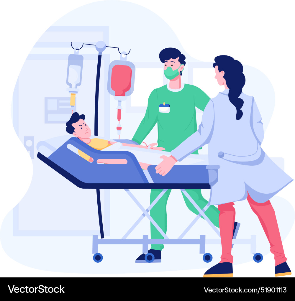 Patient visit Royalty Free Vector Image - VectorStock