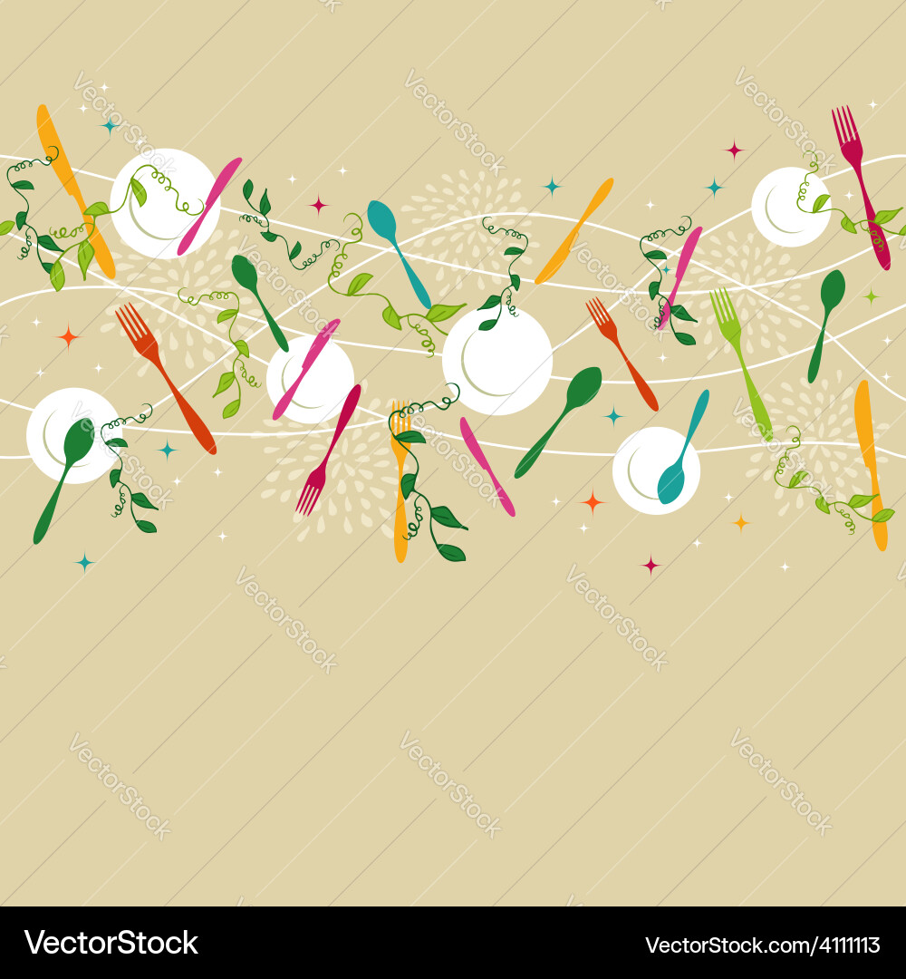 Silverware pattern Royalty Free Vector Image - VectorStock