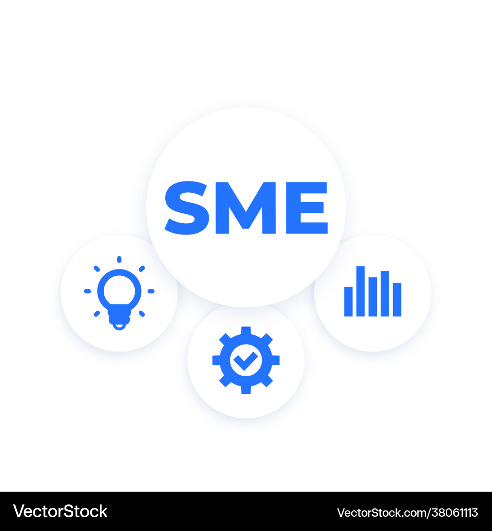 Sme small and medium enterprise art Royalty Free Vector