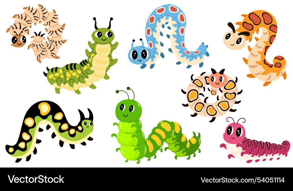 2391 caterpillars Royalty Free Vector Image - VectorStock