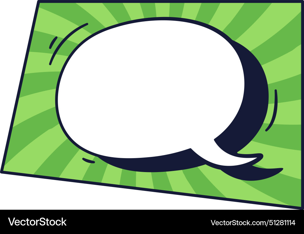 Comic book speech bubble template Royalty Free Vector Image