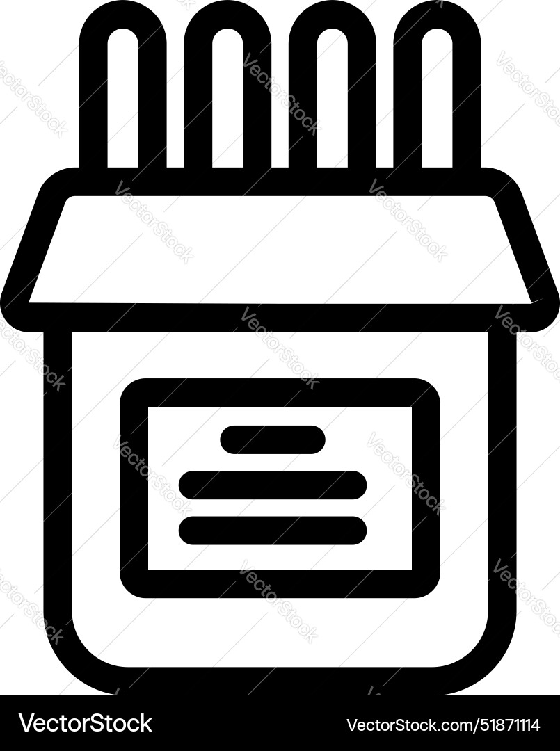 Electric fuse box icon representing circuit Vector Image