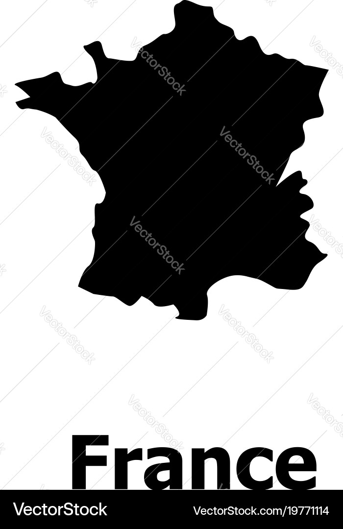 France map icon simple style Royalty Free Vector Image