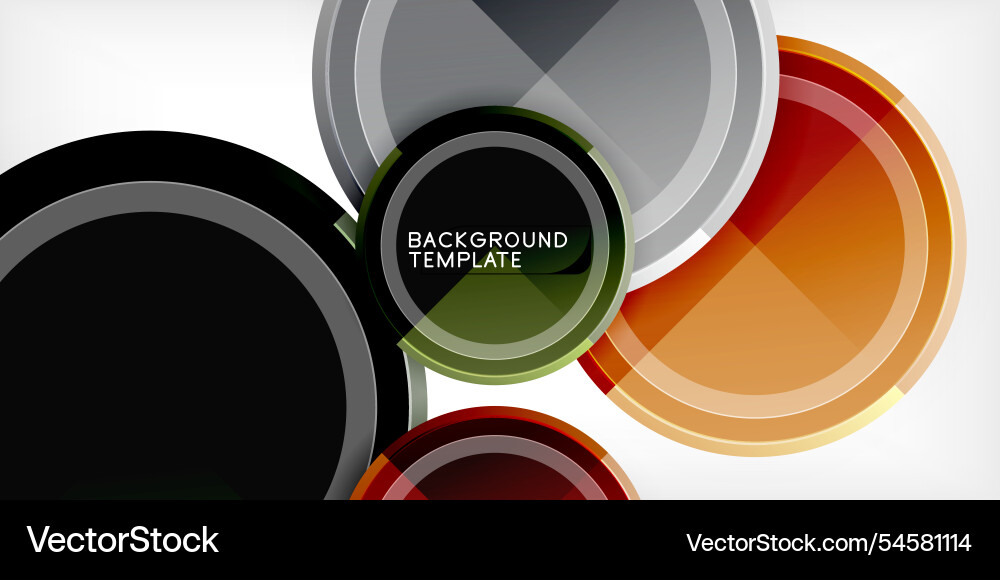 Geometric design abstract background - circles Vector Image
