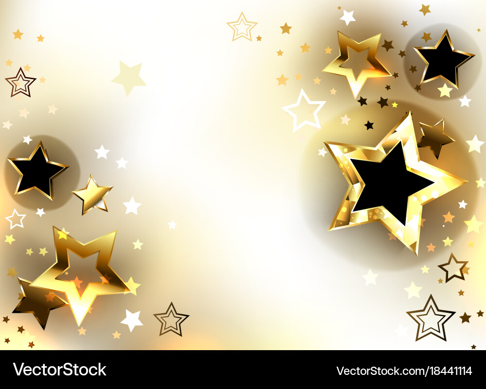 Golden Sparkling Stars Background Royalty Free Vector Image