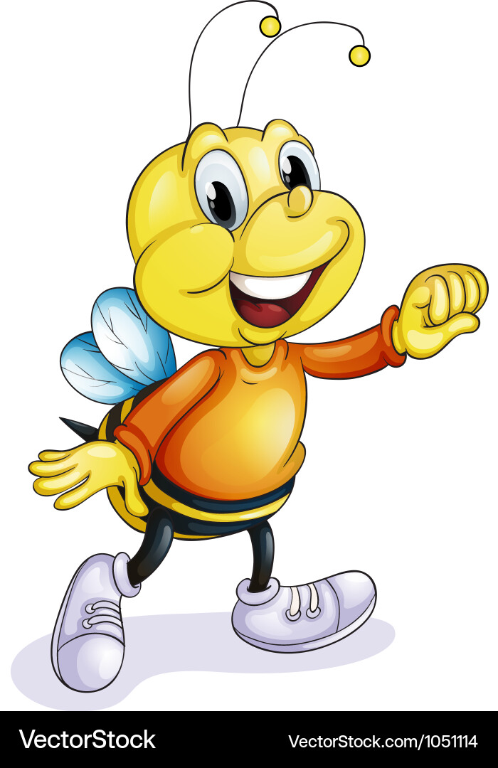 Honey bee Royalty Free Vector Image - VectorStock