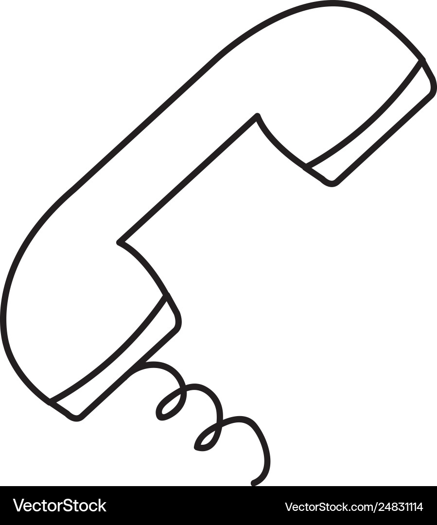 Horn old telephone Royalty Free Vector Image - VectorStock