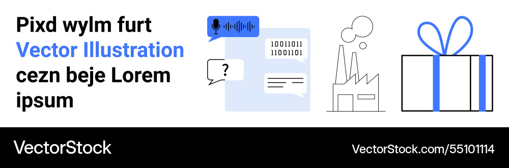 Innovative communication and technology with gift Vector Image