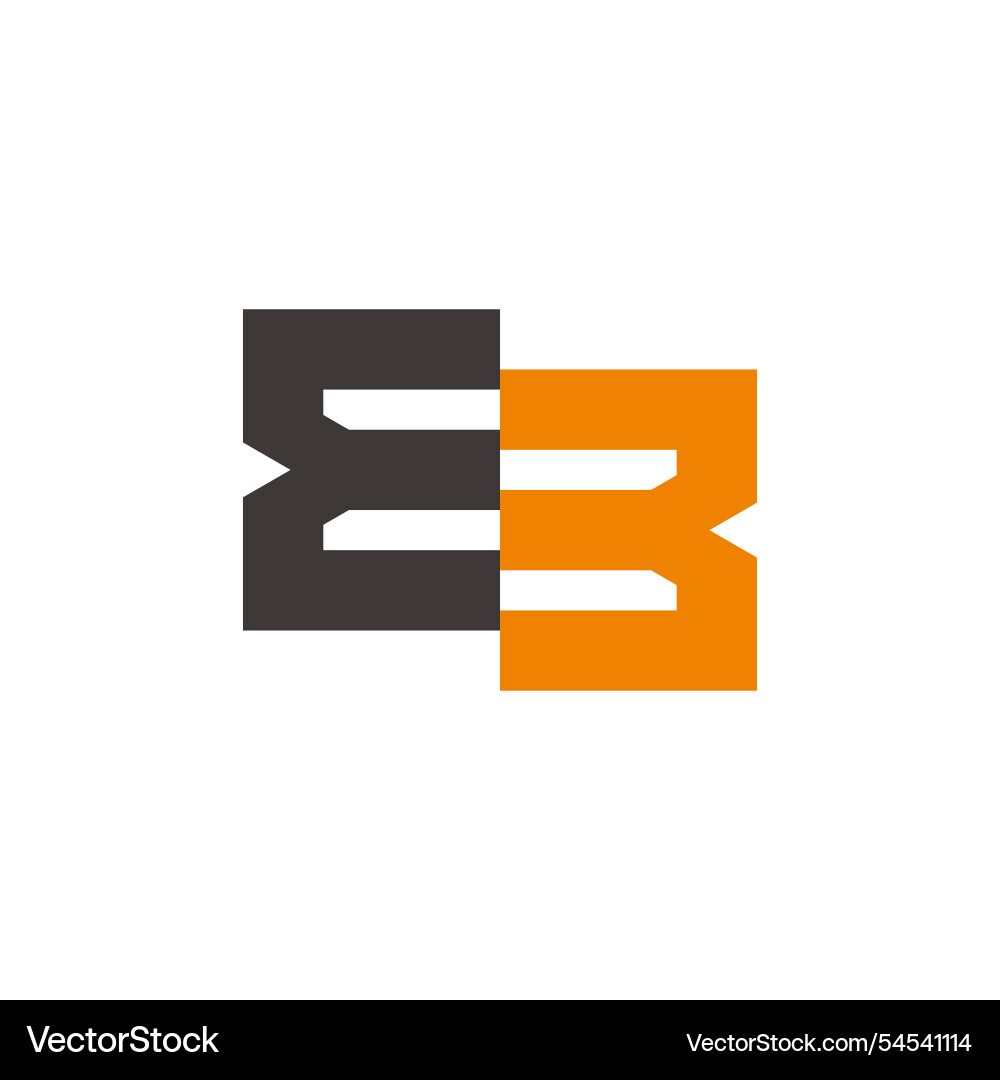 Letter abstract colorful simple stripes logo Vector Image