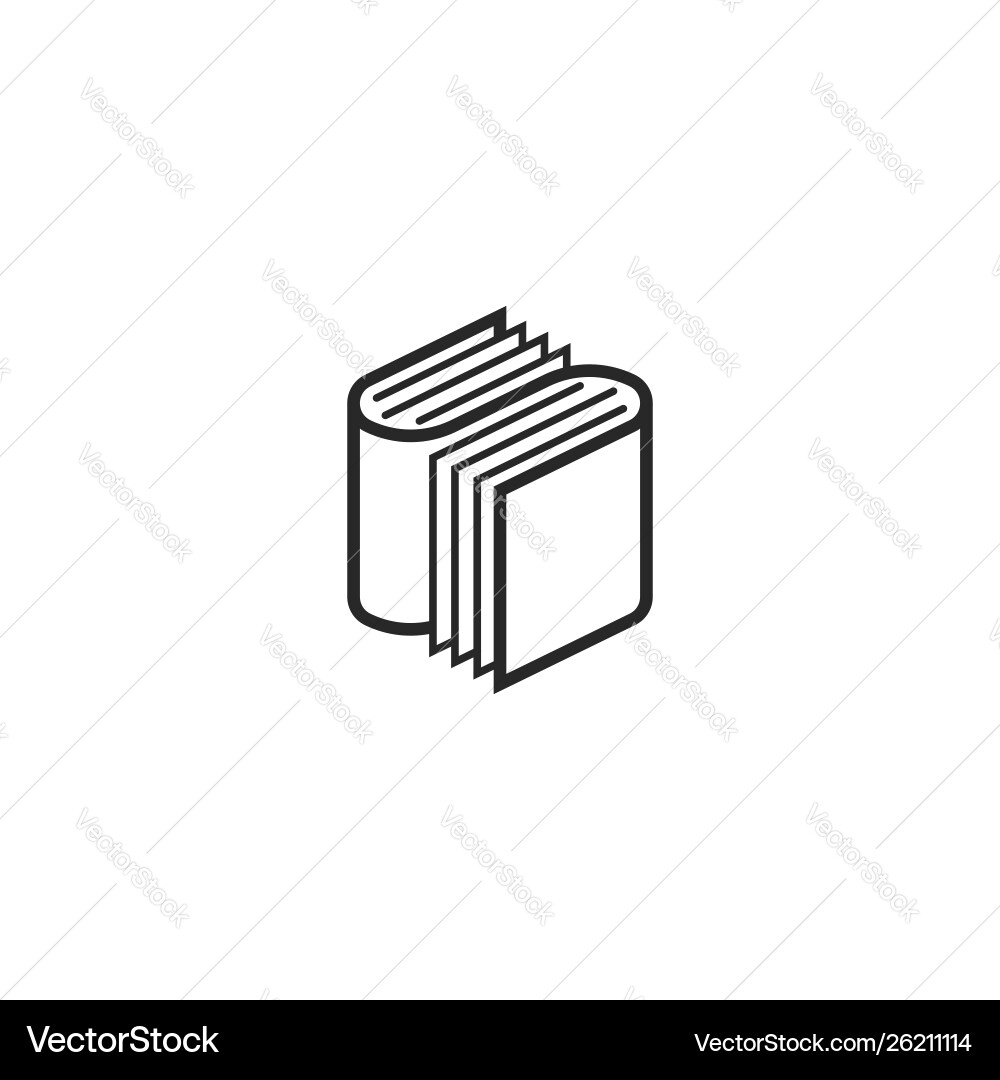 Two books logo letter s isometric shape a symbol Vector Image