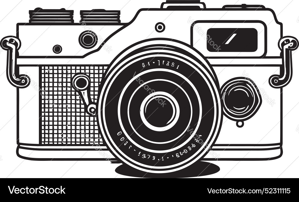 A click above the rest lineart camera design Vector Image