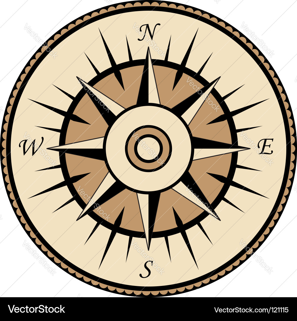 Compass symbol Royalty Free Vector Image - VectorStock