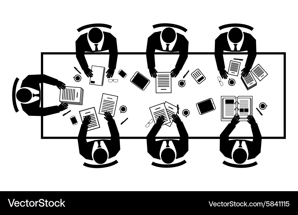 Conference top view Royalty Free Vector Image - VectorStock