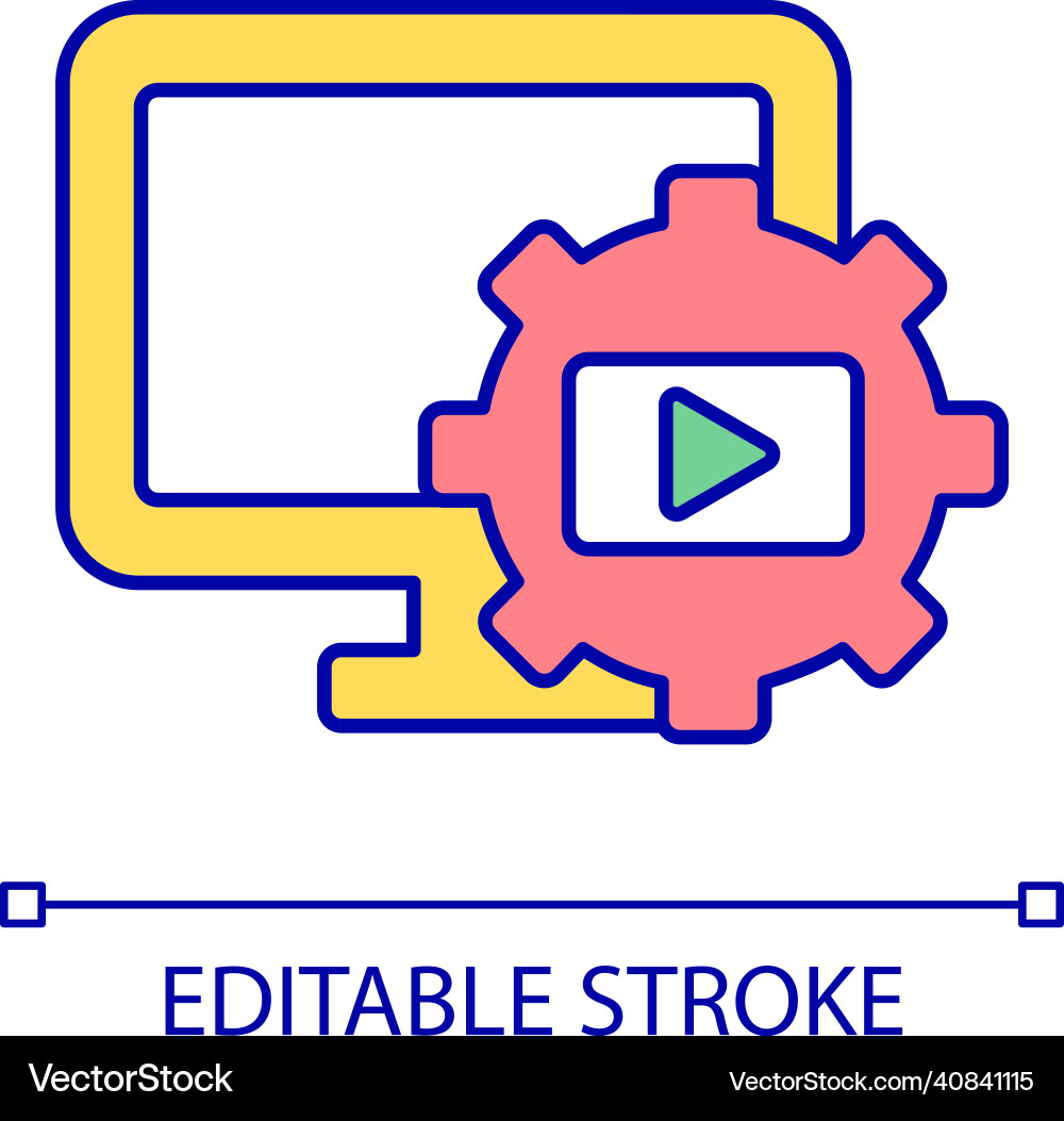 Device configuration rgb color icon Royalty Free Vector