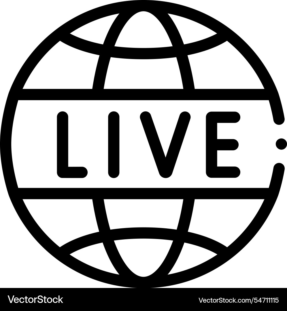 Live sports icon thin linear style design Vector Image