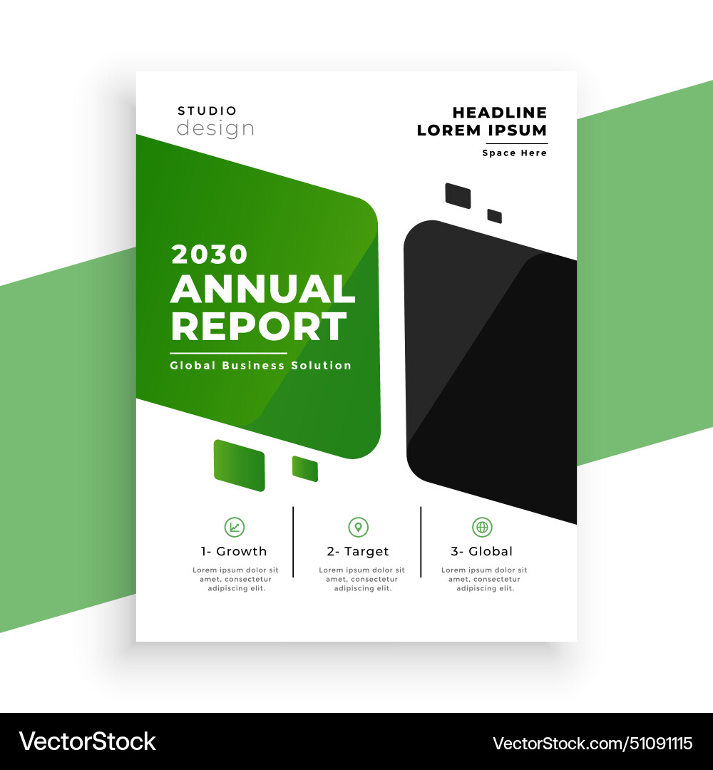 Modern professional yearly report layout Vector Image