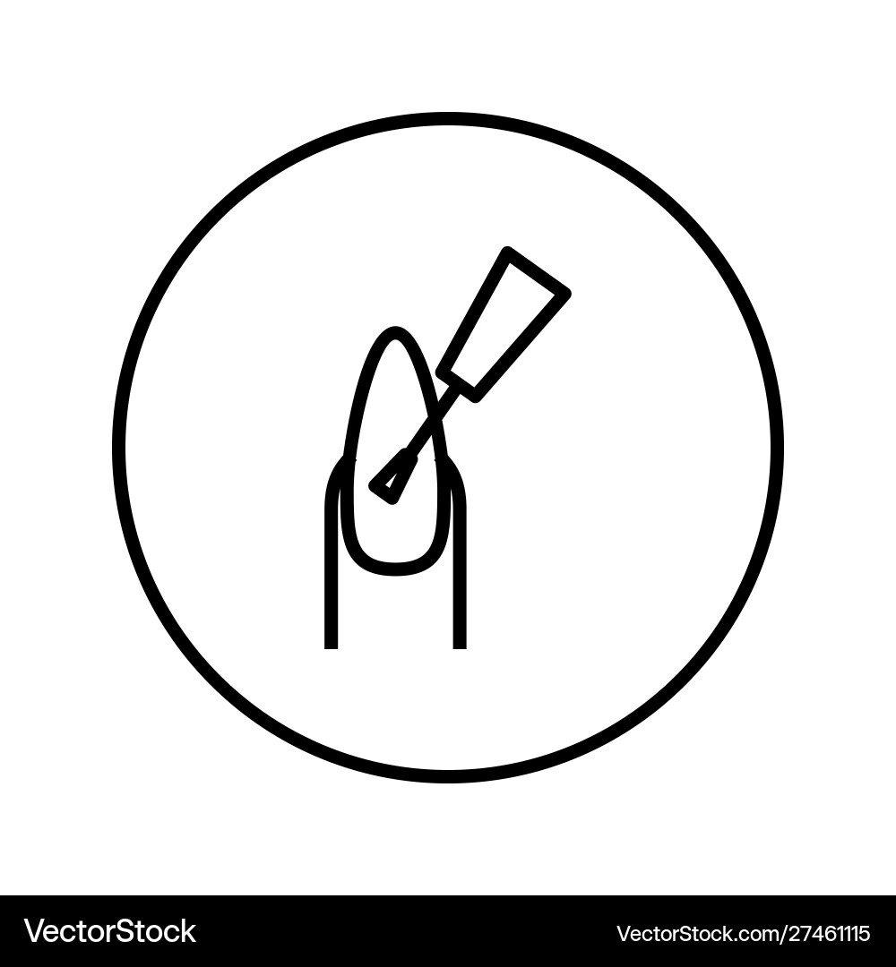Nail Polish Beauty Icon Royalty Free Vector Image