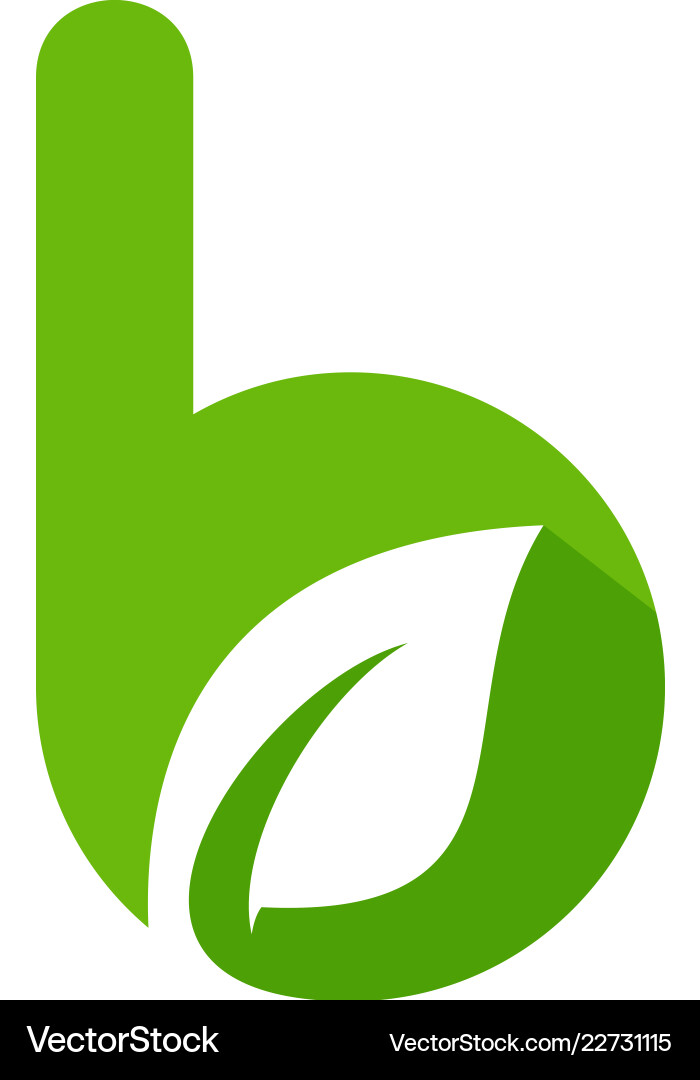 Nature letter b logo icon design Royalty Free Vector Image