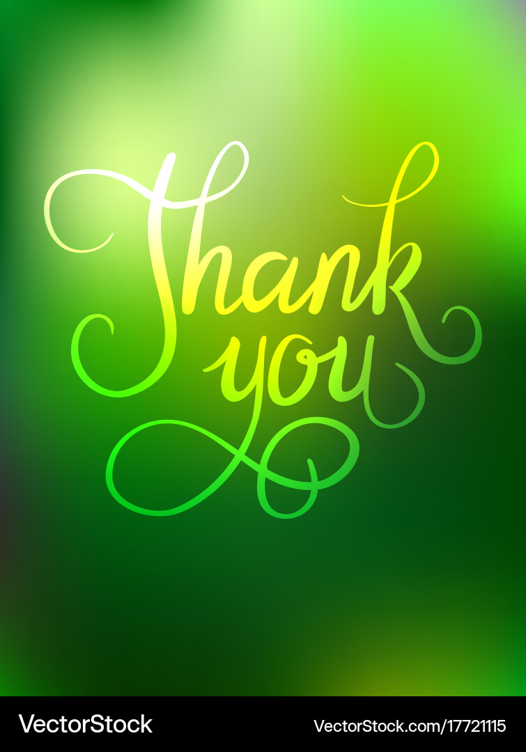 Simple text thank you Royalty Free Vector Image