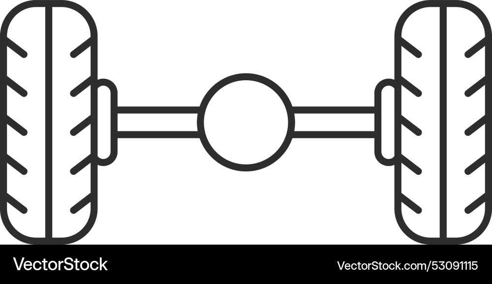 Wheel axle line icon car differential part Vector Image