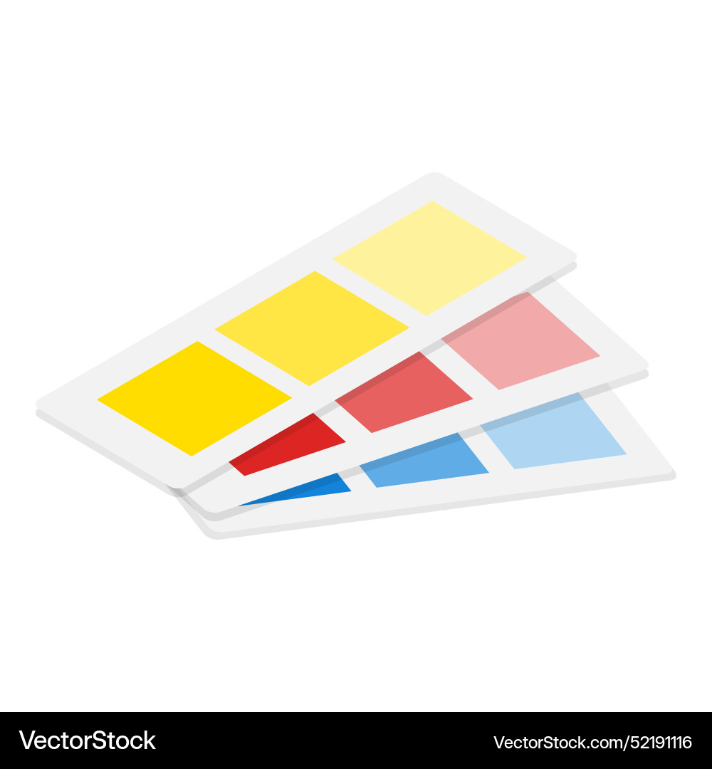 3d isometric flat set of items for printing Vector Image