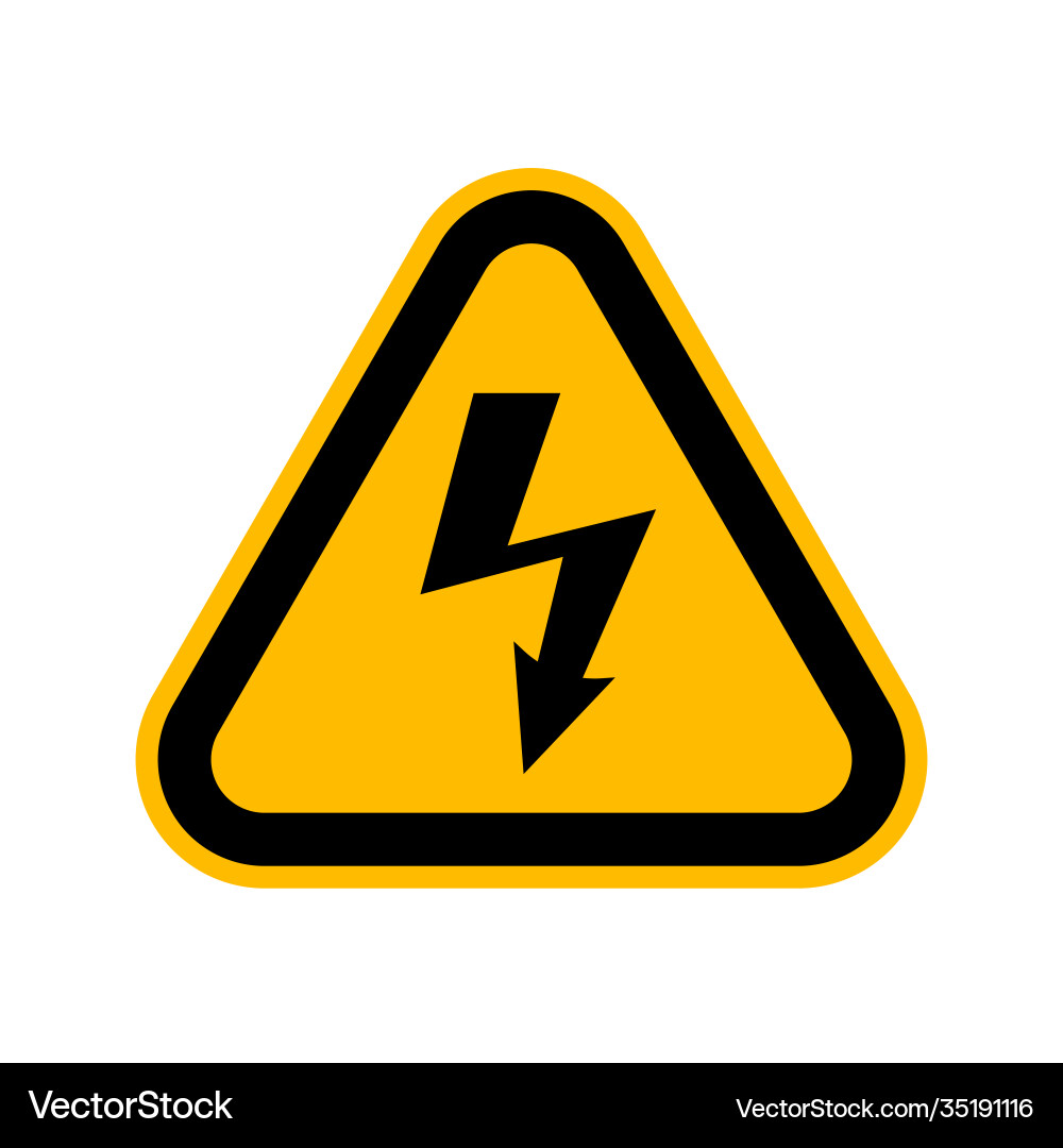 Attention beware high voltage sign danger Vector Image