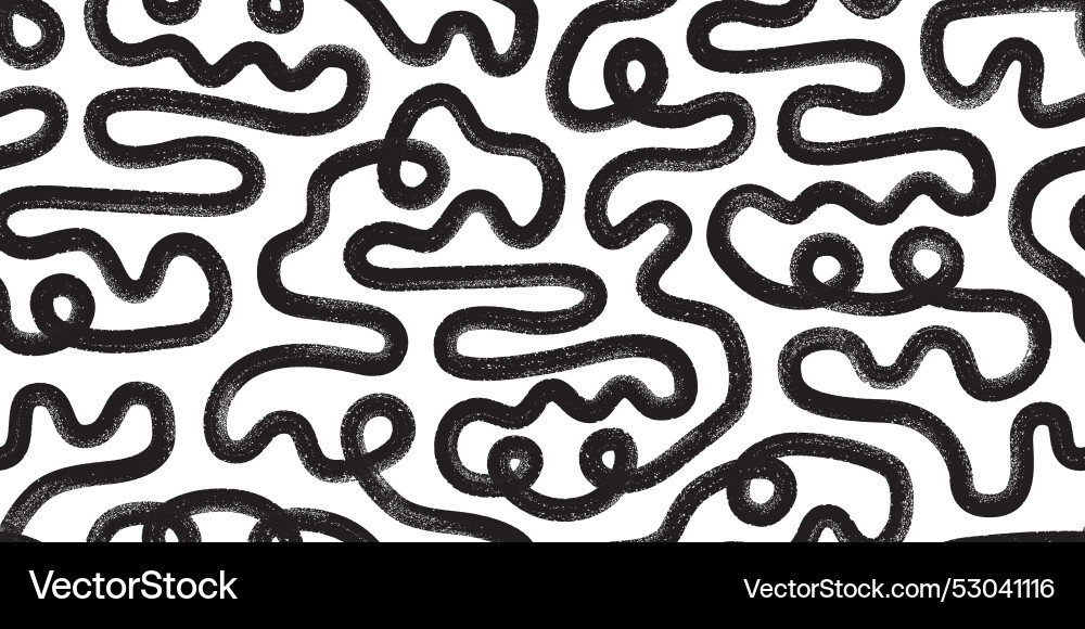 Brush marker hand drawn bold doodle lines Vector Image