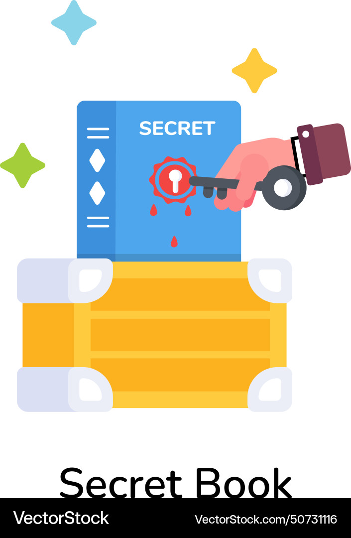 Secret book Royalty Free Vector Image - VectorStock